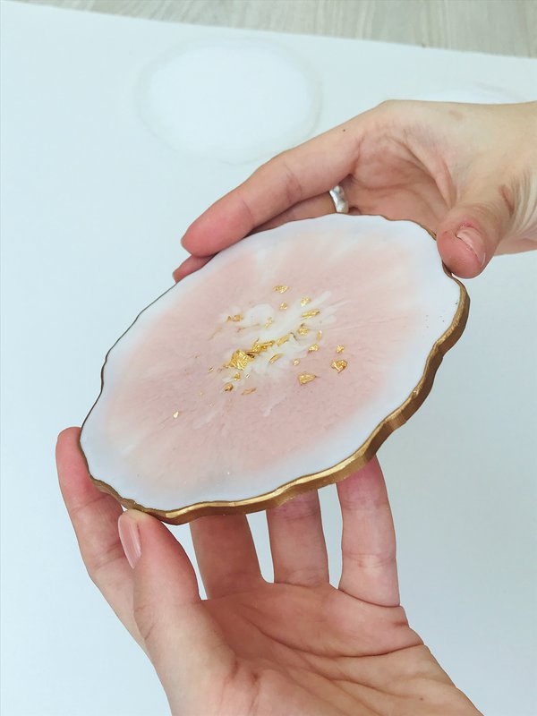 DIY epoxy coasters